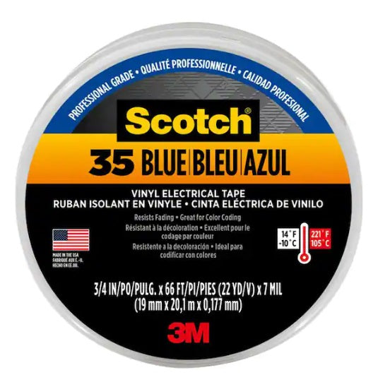 Blue 3M Scotch #35 Electrical Tape — Sky High Supply Company