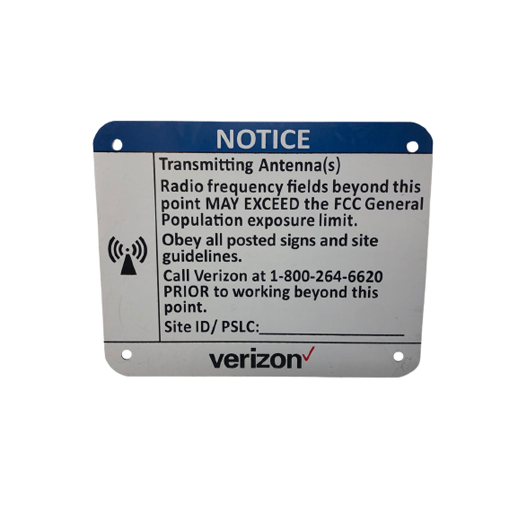 Verizon Wireless Blue Notice Sign (6"H x 7.5"W) – Sky High Supply Company